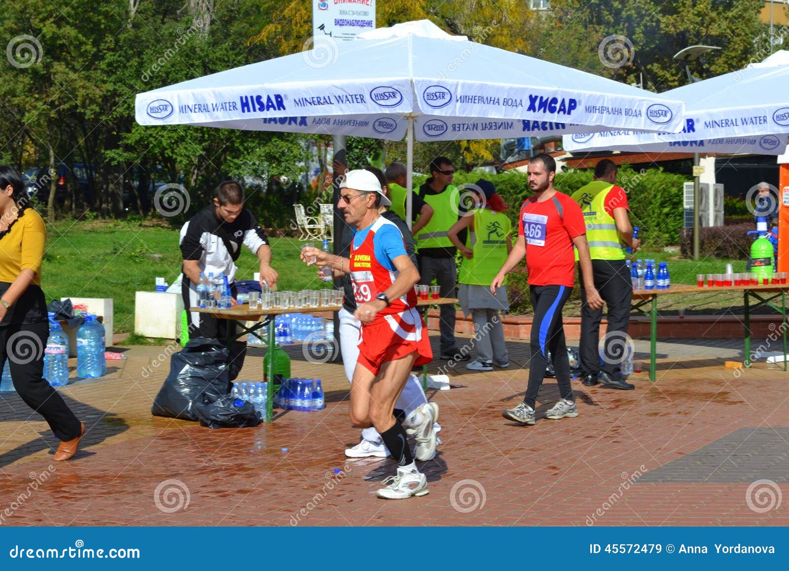 Sofia Marathon Refreshment Beverage Point Editorial Stock Image - Image ...