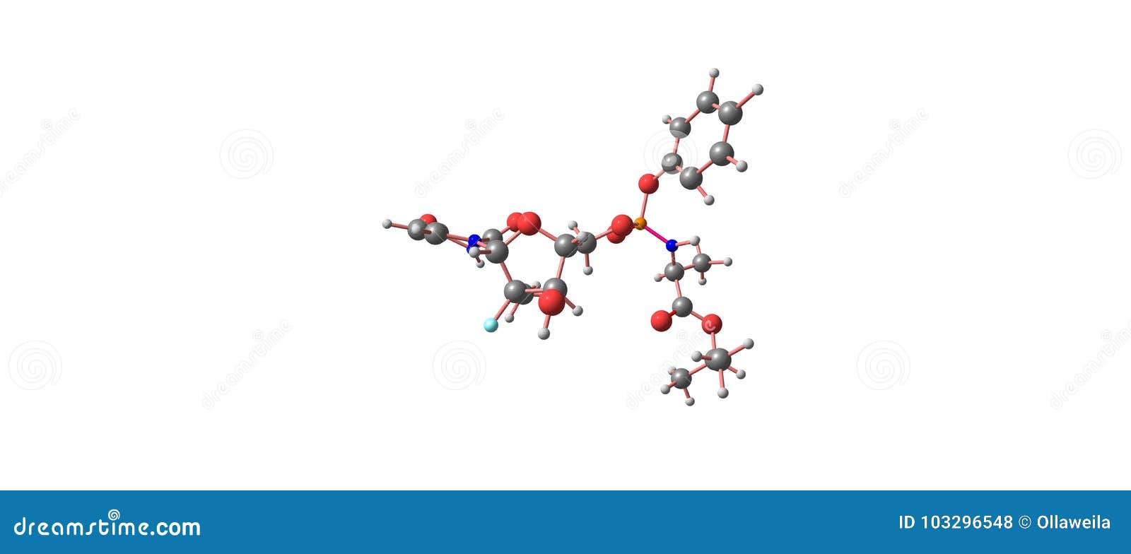 Sofosbuvir Molecular Structure Isolated on White Stock Illustration ...