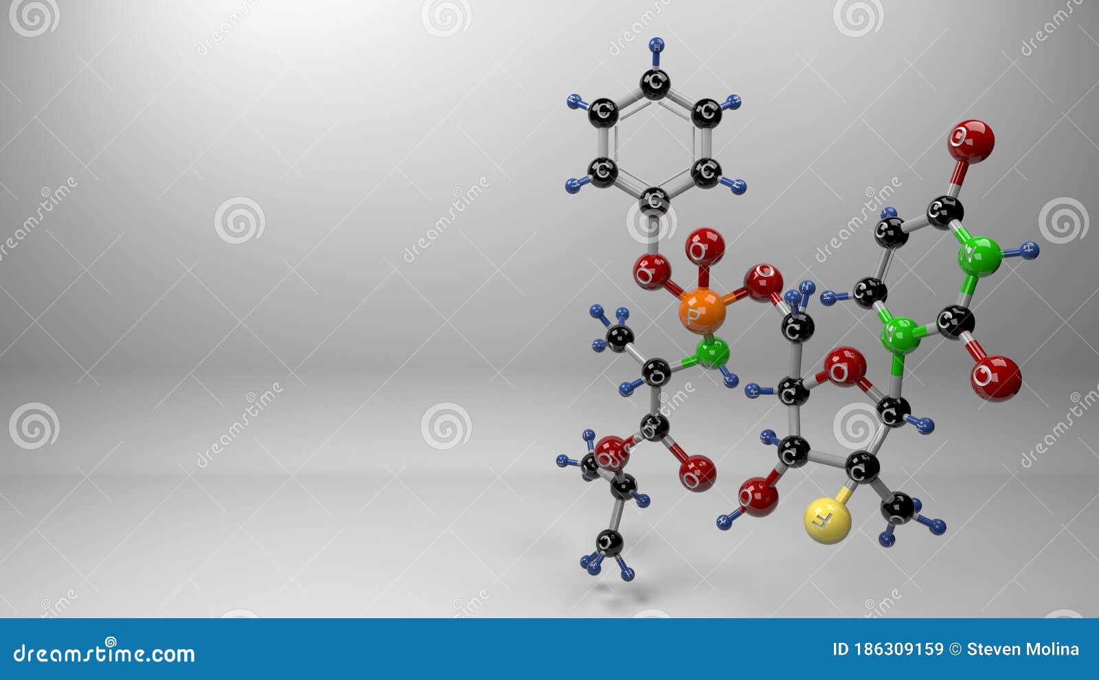 Sofosbuvir Molecule 3D Illustration. Stock Illustration - Illustration ...