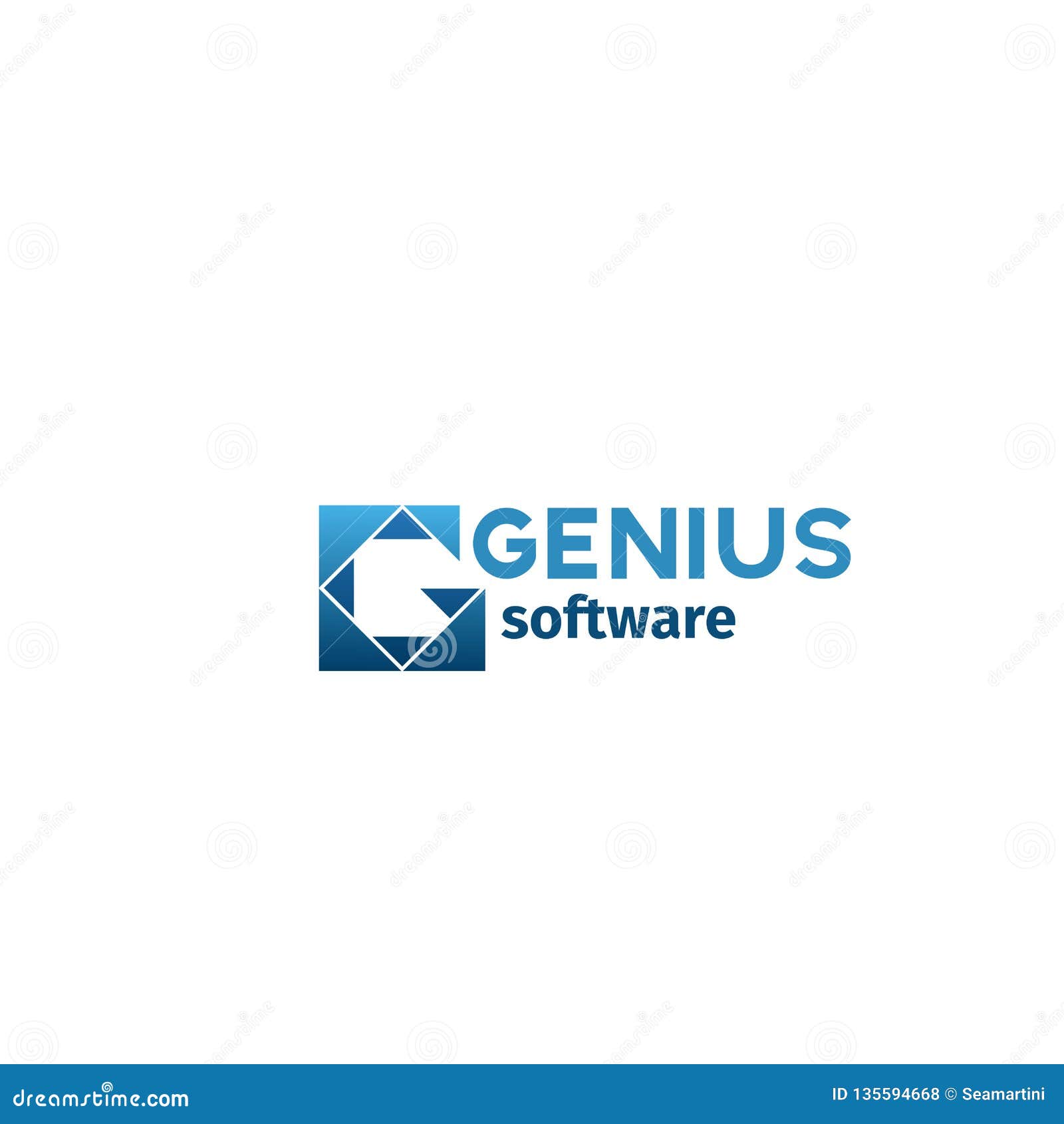 Sofrware Del Genio De La Insignia Del Vector Ilustración del Vector ...