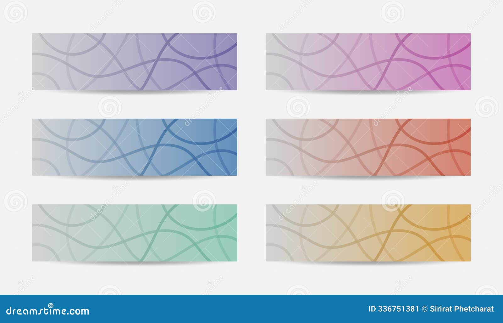 Soft Abstract Concepts and Colors Set Design Elements Headers Stock ...