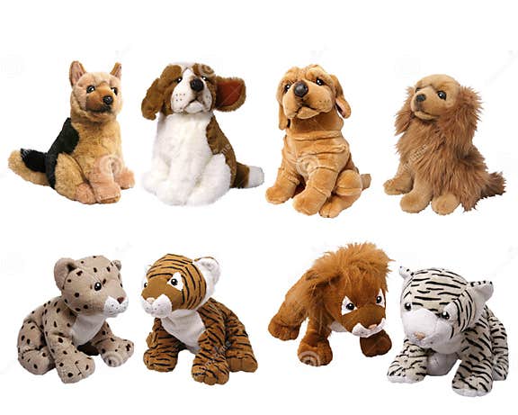 Soft animal toys stock image. Image of isolated, studio - 3209847