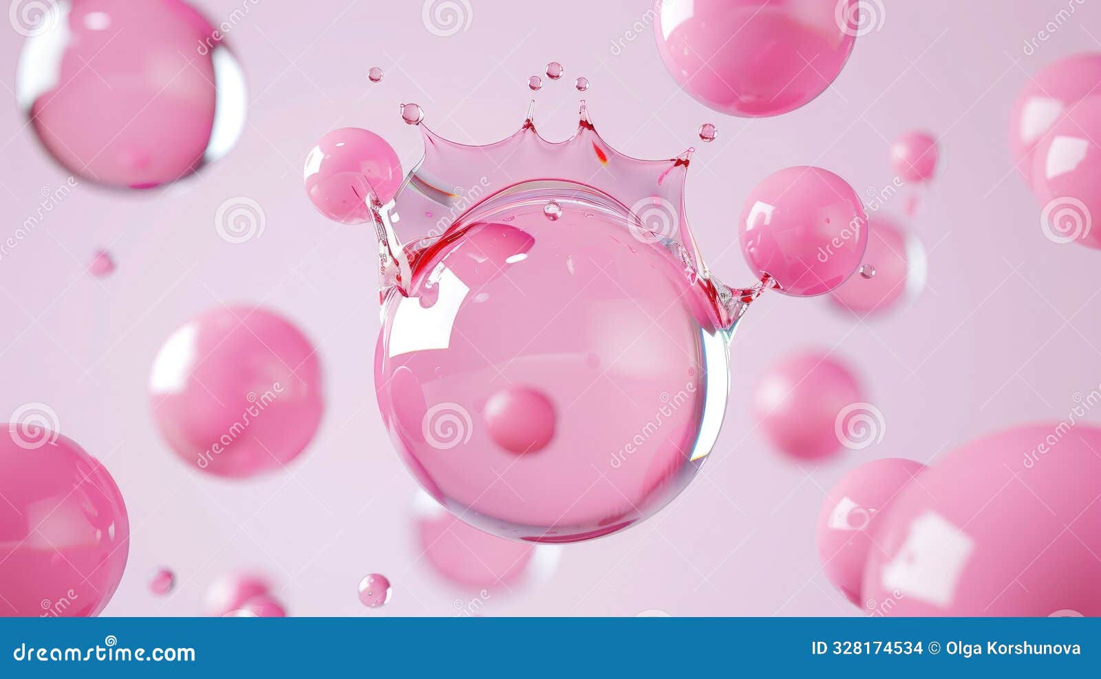 Soft Background with Floating Cosmetic Molecules Stock Photo - Image of ...