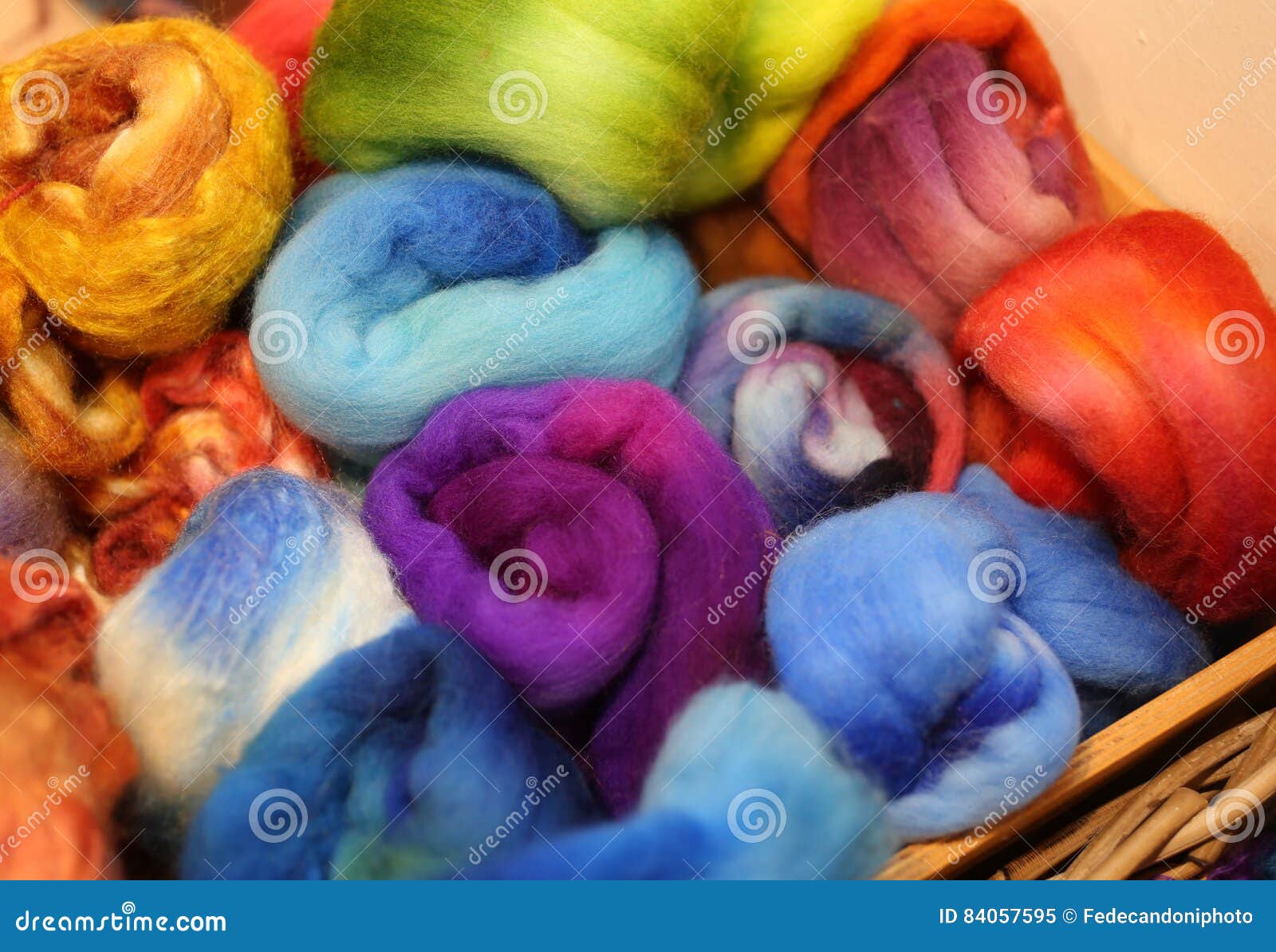 Soft Balls of Colored Wool To Create Winter Sweaters Stock Image ...
