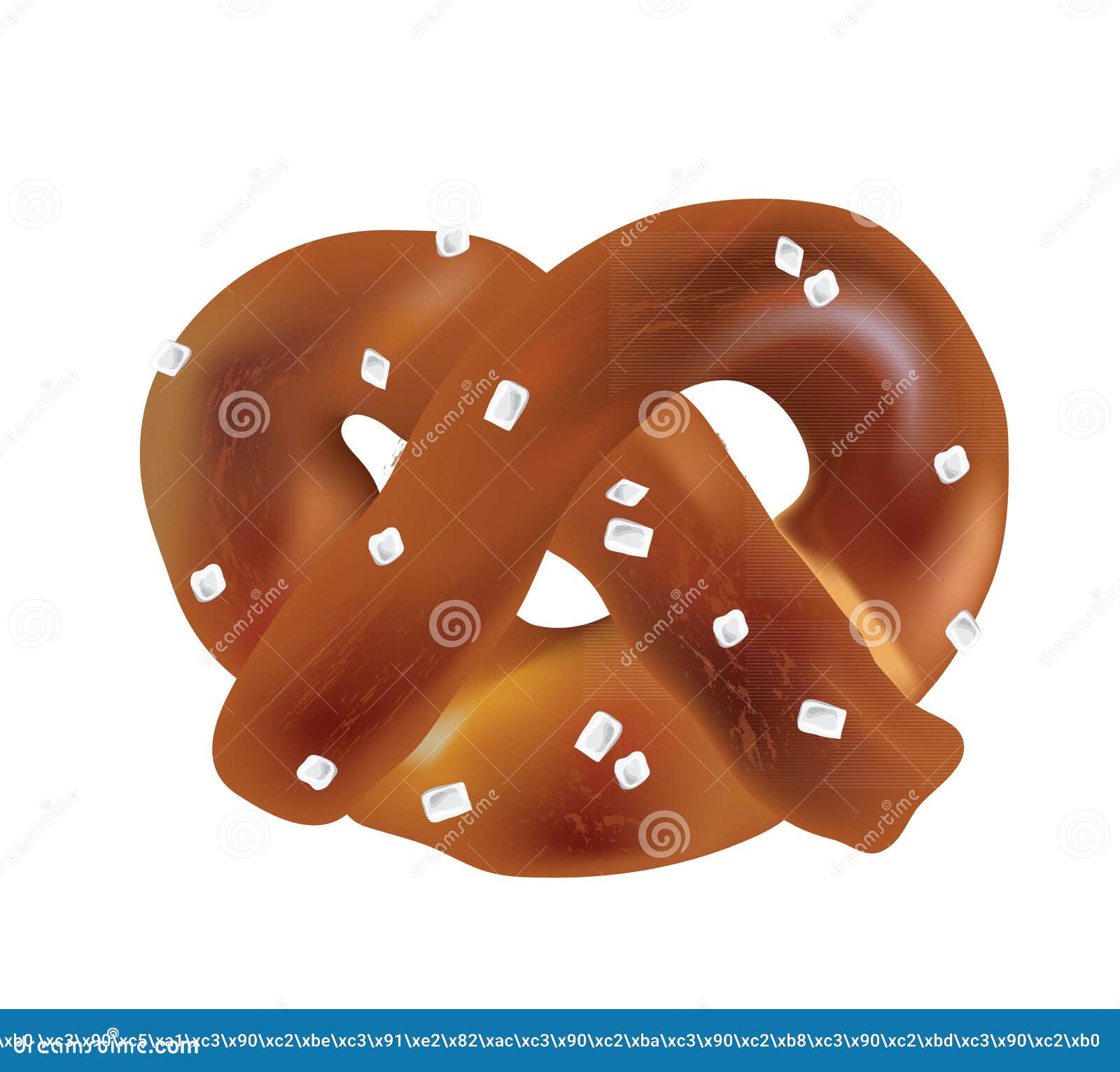 Soft Bavarian Pretzels. Vector Objects Stock Vector - Illustration of ...