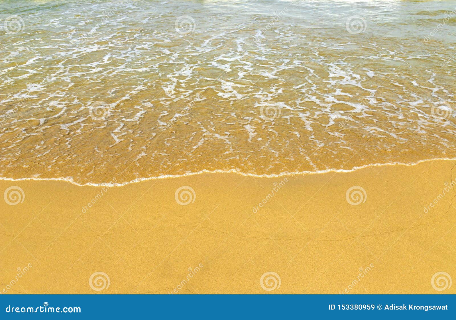 Soft Beautiful Ocean Wave on Sandy Beach Stock Image - Image of ...