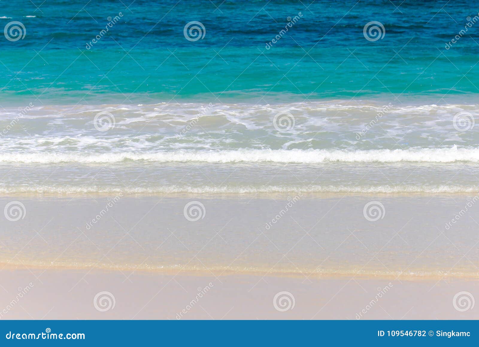 Soft Beautiful Ocean Wave on Sandy Beach. Background. Stock Photo ...