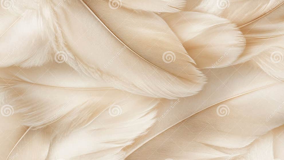 Soft Beige Feathers Close Up Texture Background High Quality Image ...
