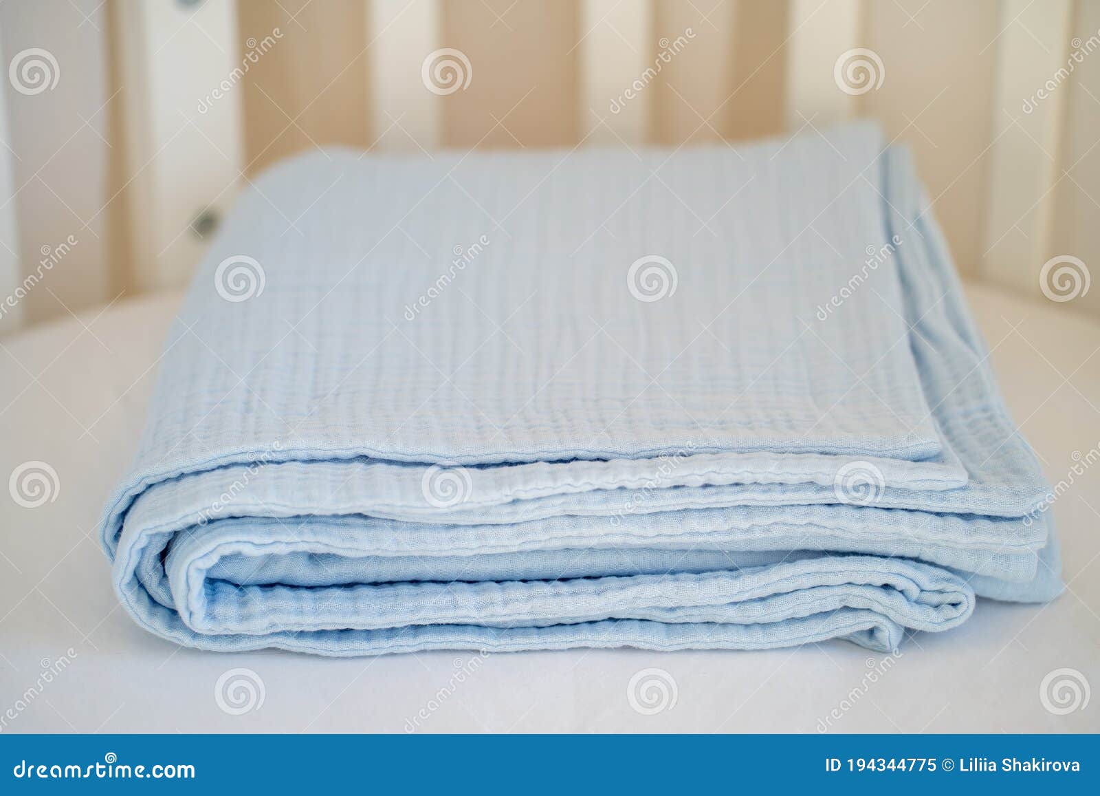 Soft Blue Baby Blanket Closeup Stock Image - Image of fashion ...