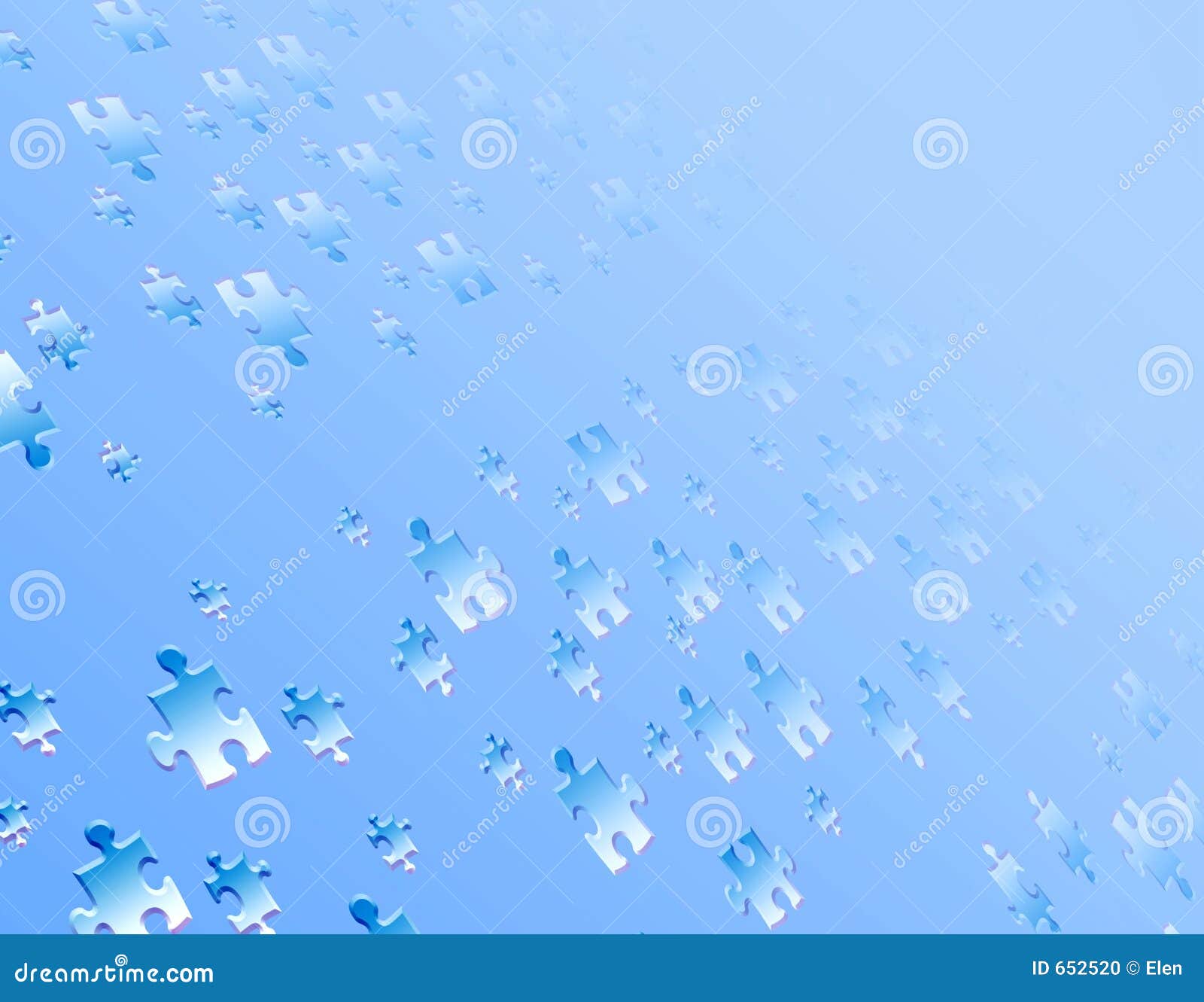 Soft Blue Background. Puzzles Stock Illustration - Illustration of ...