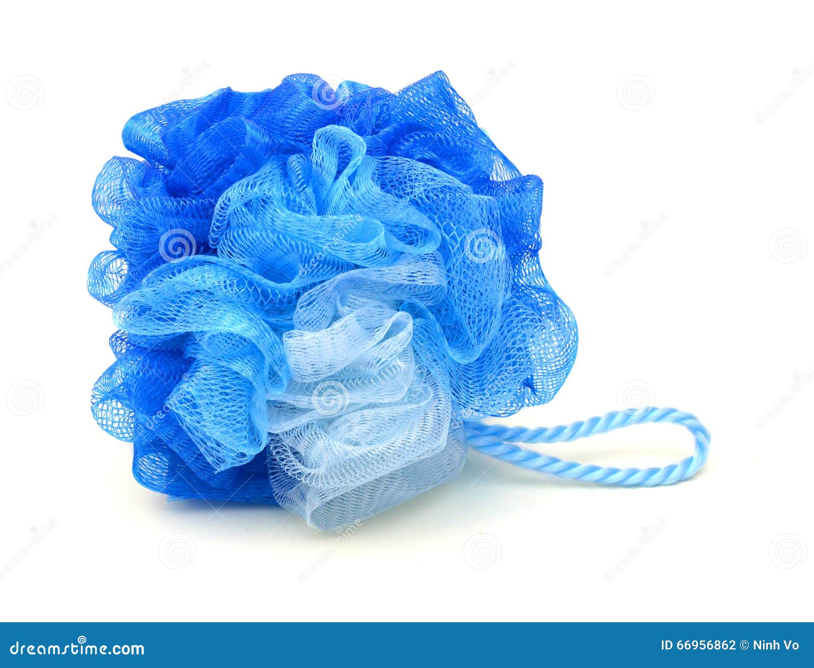 Soft blue bath puff stock photo. Image of body, health - 66956862