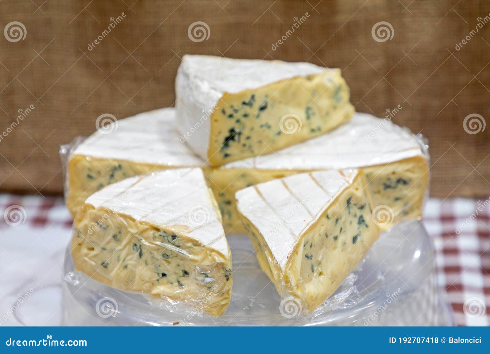 Soft Blue Cheese stock photo. Image of food, tray, penicillium - 192707418
