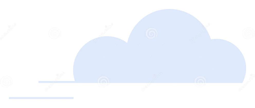 Soft Blue Cloud with Subtle Horizontal Lines in Minimalist Style Stock ...