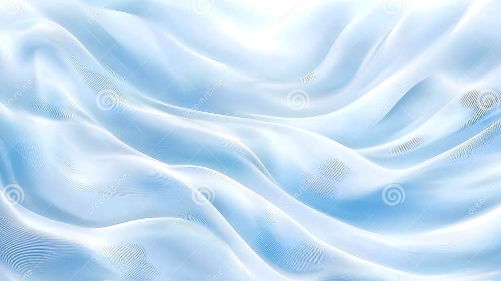 Soft Blue Flowing Fabric Texture Background. Stock Illustration ...