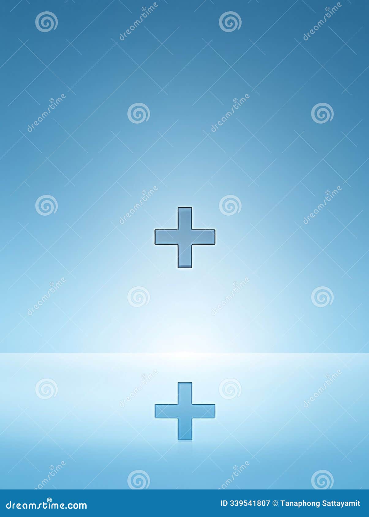 A Soft Blue Gradient Background with a Subtle Cross Symbol in the ...