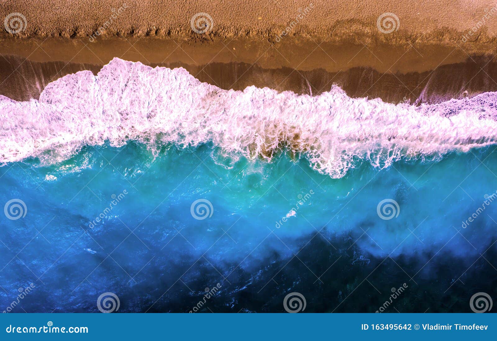 Soft Blue Ocean Wave or Clear Sea on Clean Sandy Beach Summer Concept ...