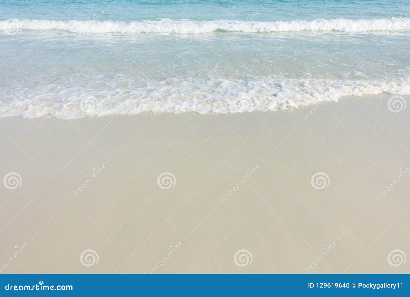 Soft Blue Ocean Wave on Sandy Beach Stock Photo - Image of nature ...