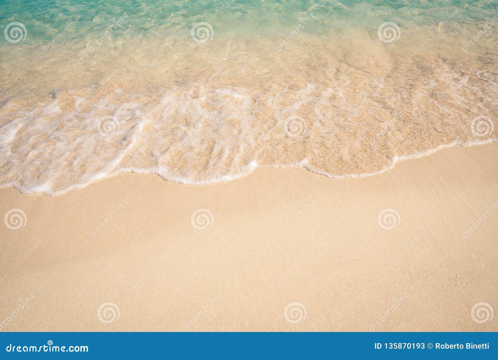 Soft Blue Ocean Wave on Sandy Beach Stock Image - Image of blue, beach ...