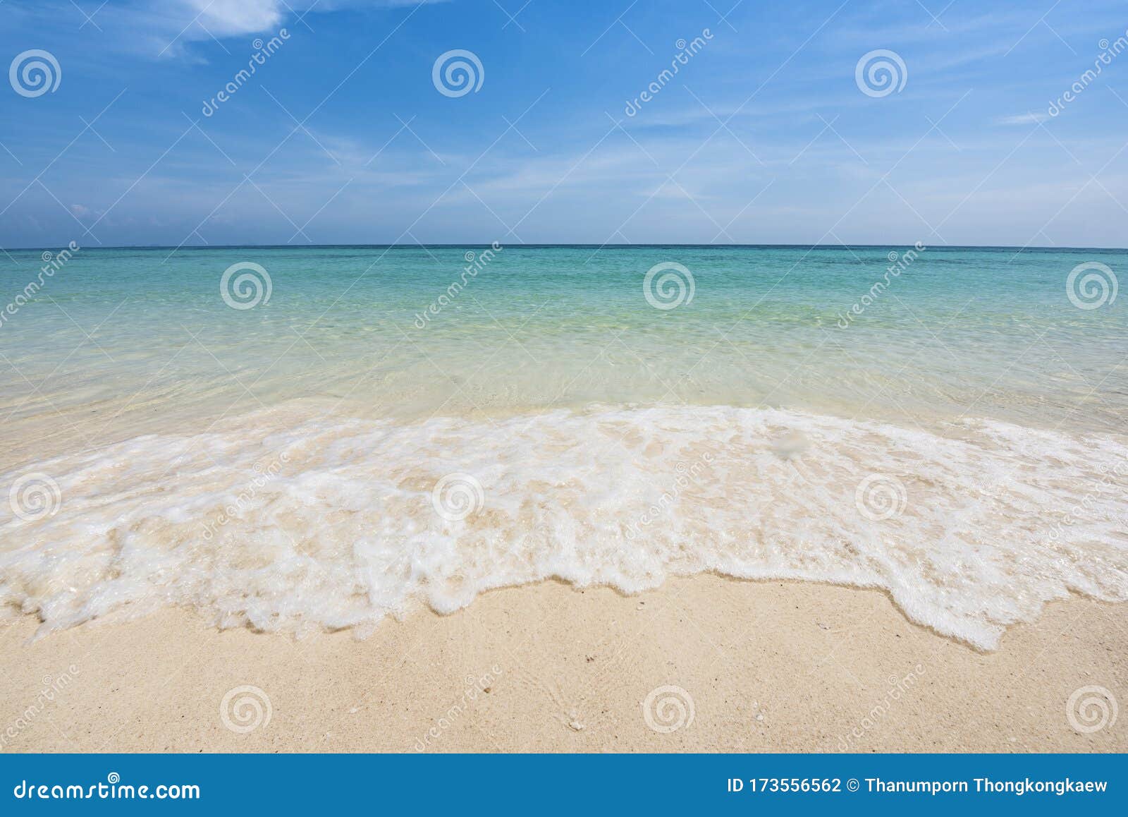 Soft Blue Ocean Wave on Sandy Beach. View of Nice Tropical Beach ...