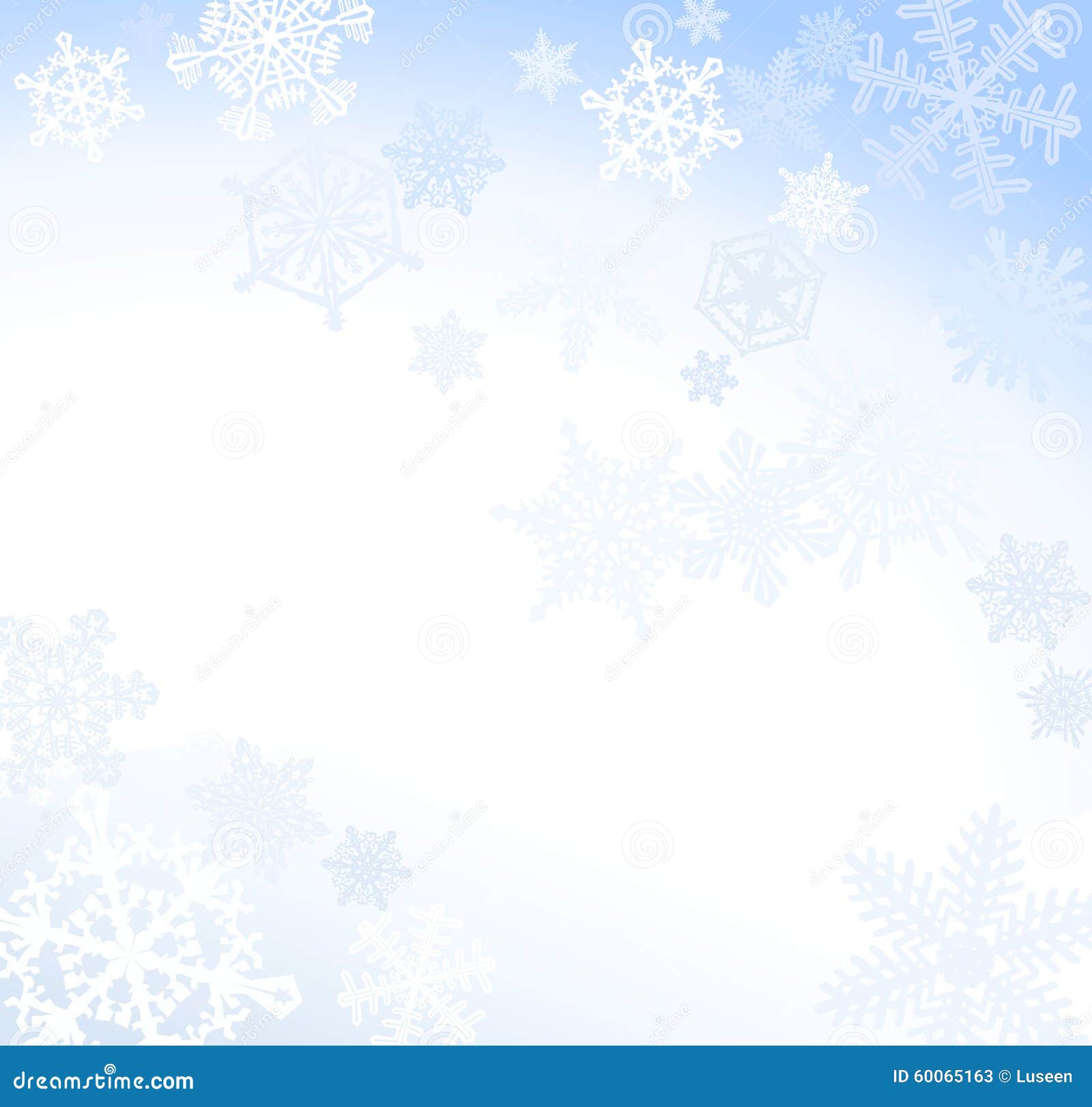 Light Blue Snowflakes Background