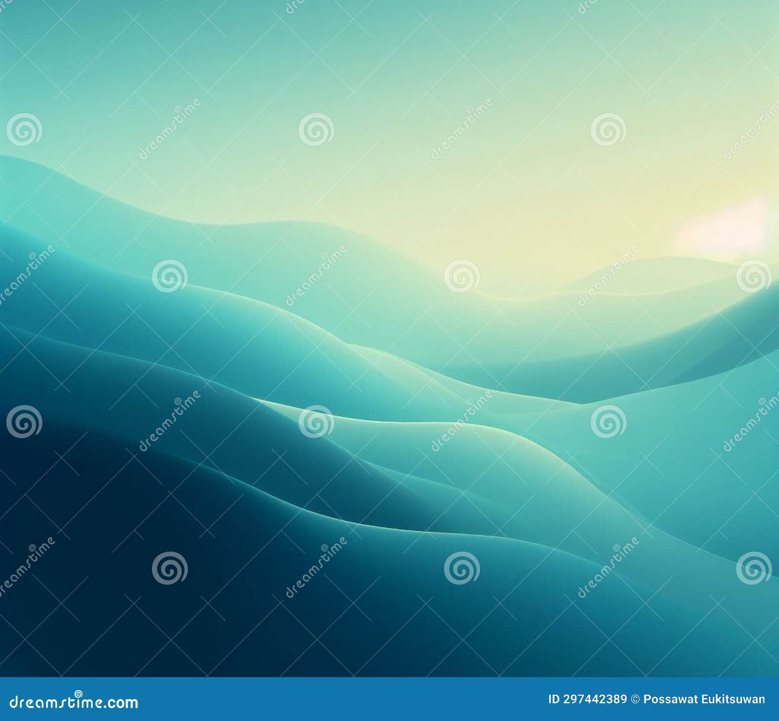 A Soft Blue To Dark Green Gradient Abstract Background Relaxing Stock ...