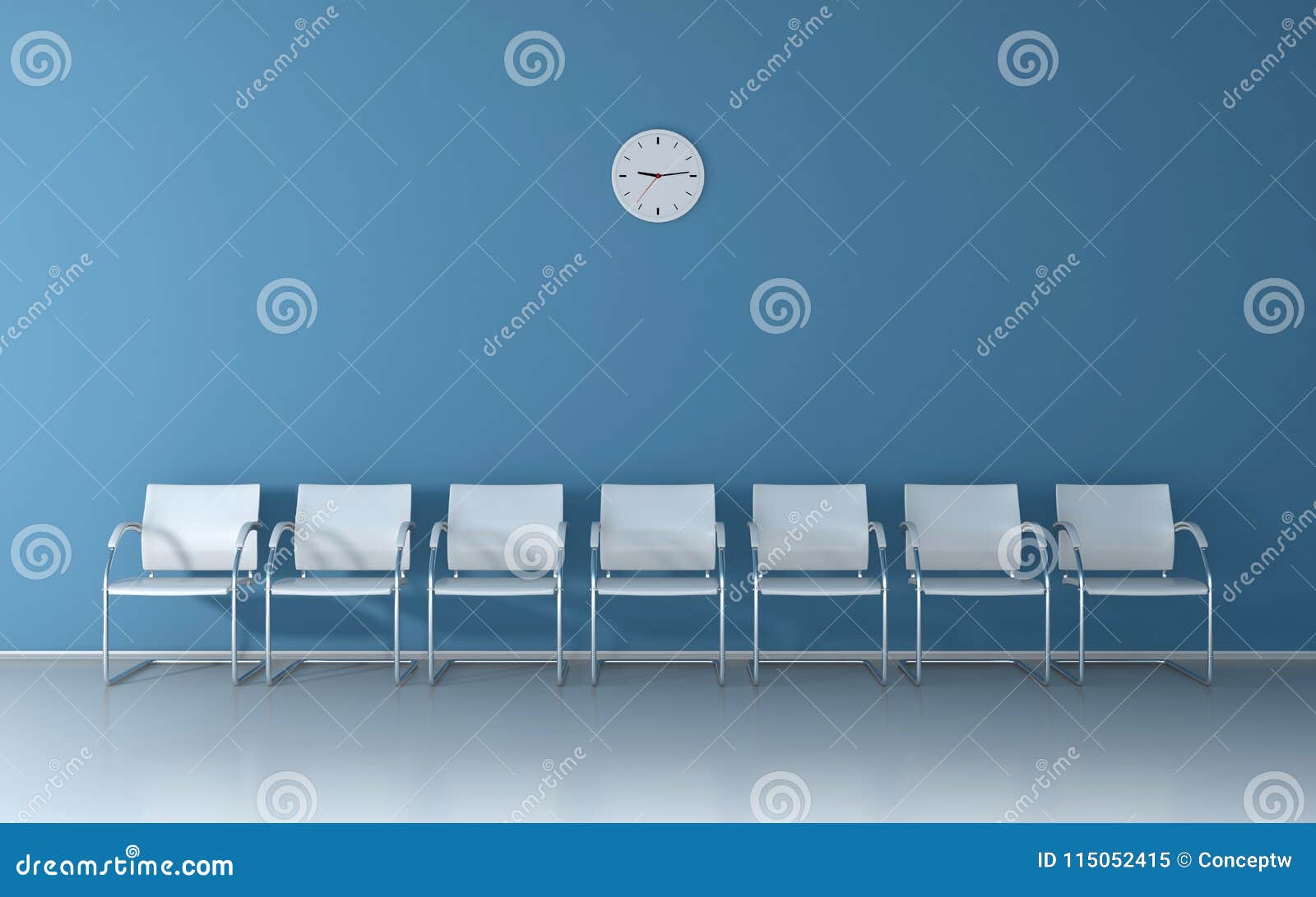 Soft blue waiting room stock illustration. Illustration of architecture ...