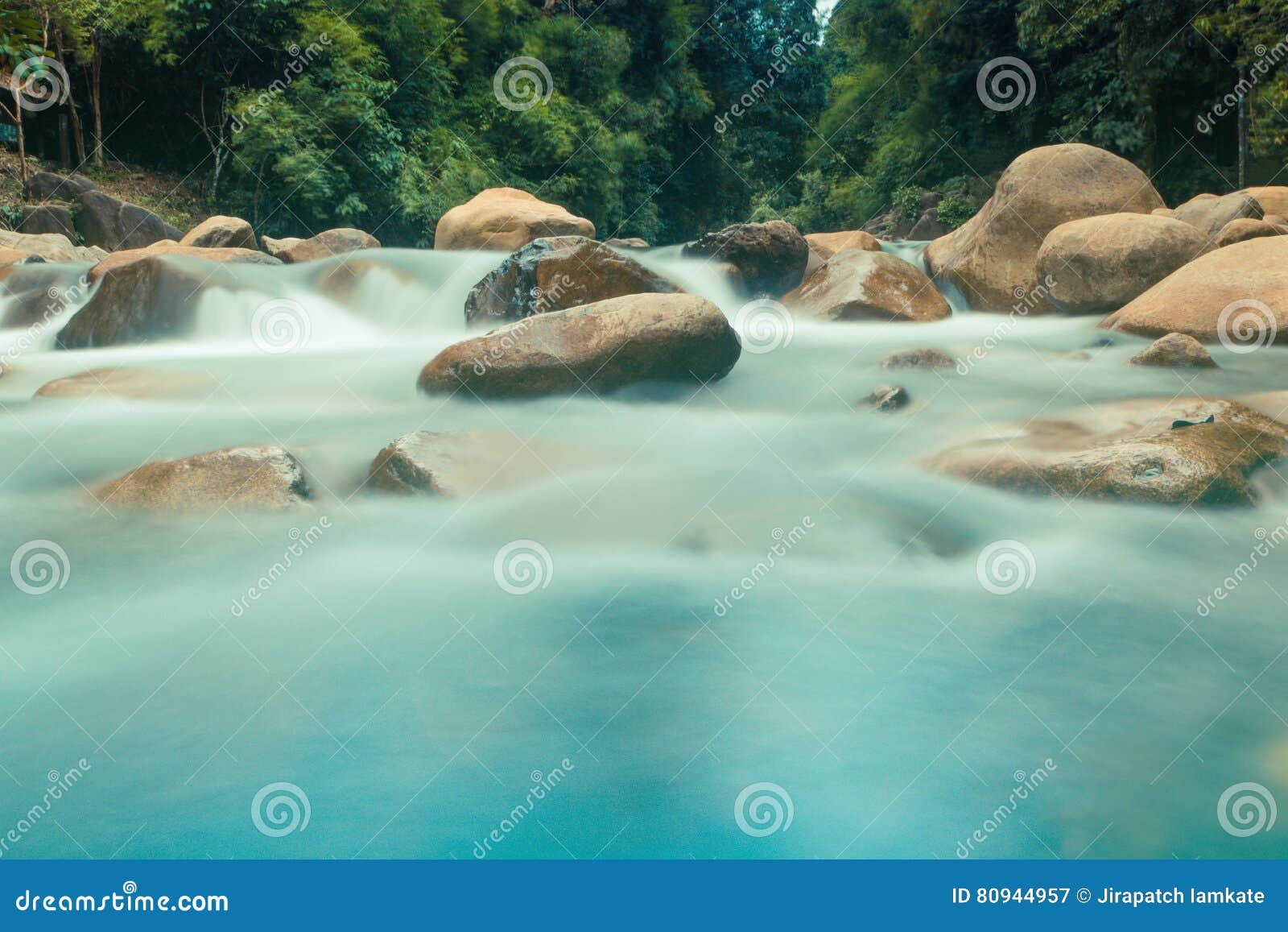 Soft blue waterfall stock image. Image of reserve, filter - 80944957
