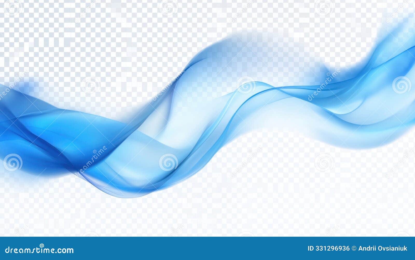 Soft Blue Waves Flowing Smoothly Across a Transparent Background Stock ...
