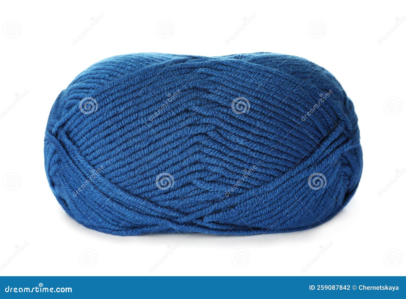 Soft Blue Woolen Yarn Isolated on White Stock Photo - Image of object ...