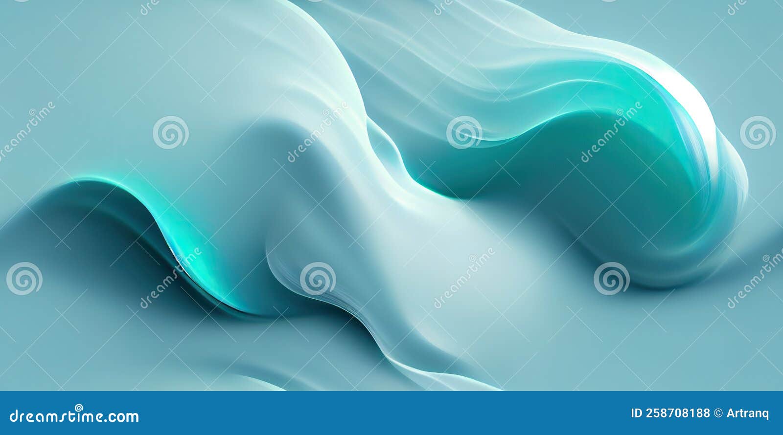 Soft Blueish-white Wavy Liquid Flow with a Smooth Texture and Blurring ...