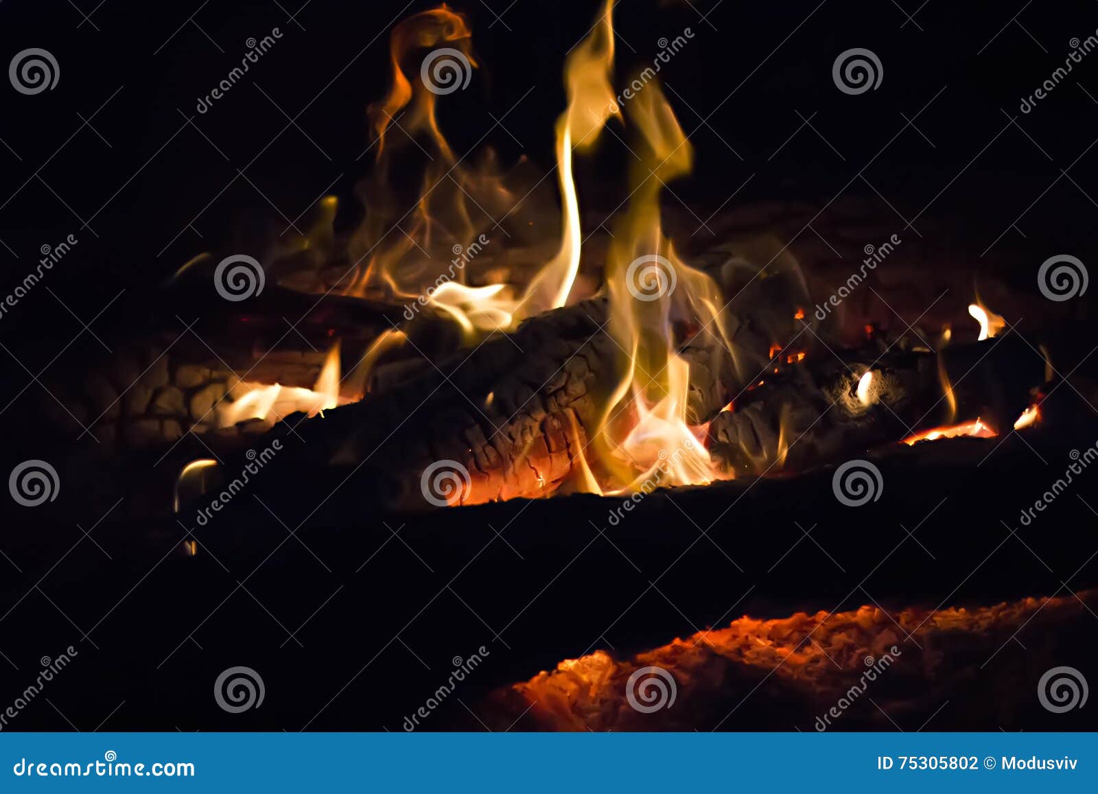 Soft Blurred Fire Flame with Sparks Stock Photo - Image of smoking ...