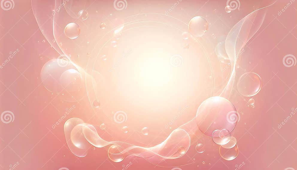 Soft Blush Pink Gradient Background with Subtle, Translucent Bubbles ...