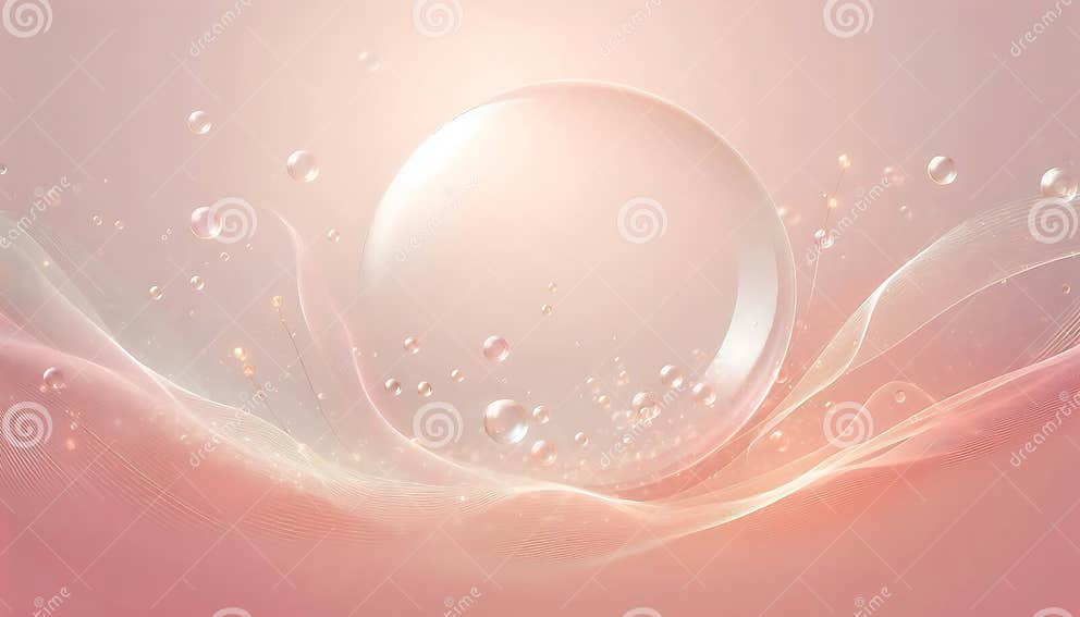 Soft Blush Pink Gradient Background with Subtle, Translucent Bubbles ...