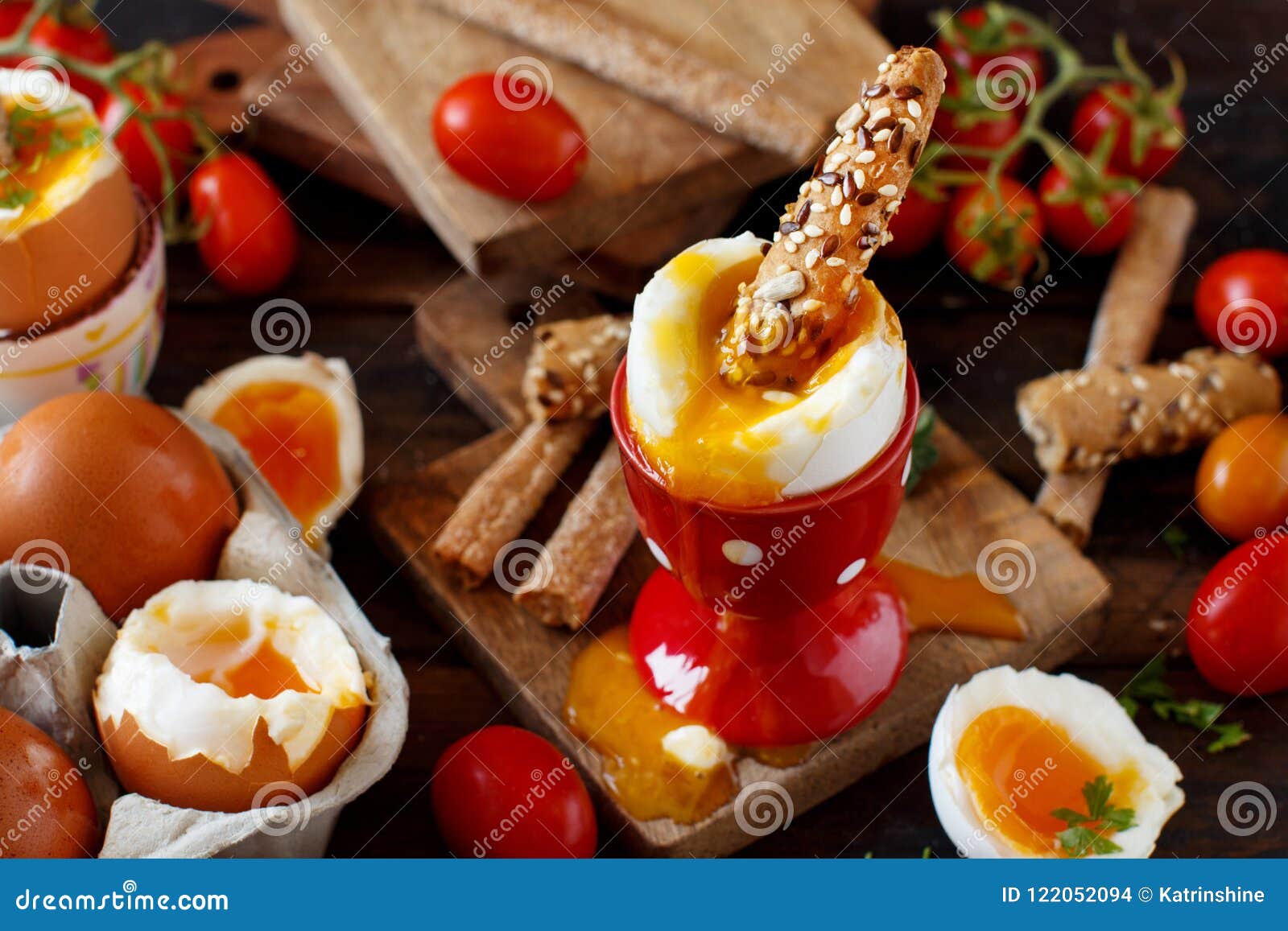 Soft-boiled Egg with Crisp Bread Stock Photo - Image of organic, soft ...