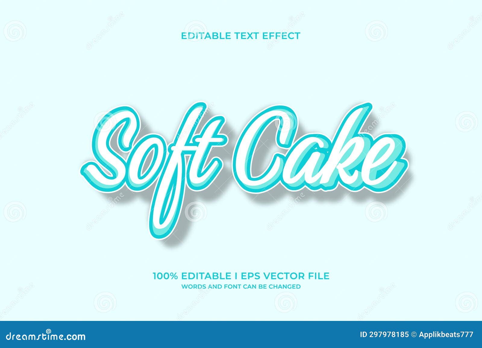 Soft Cake Editable Text Effect Stock Illustration - Illustration of ...