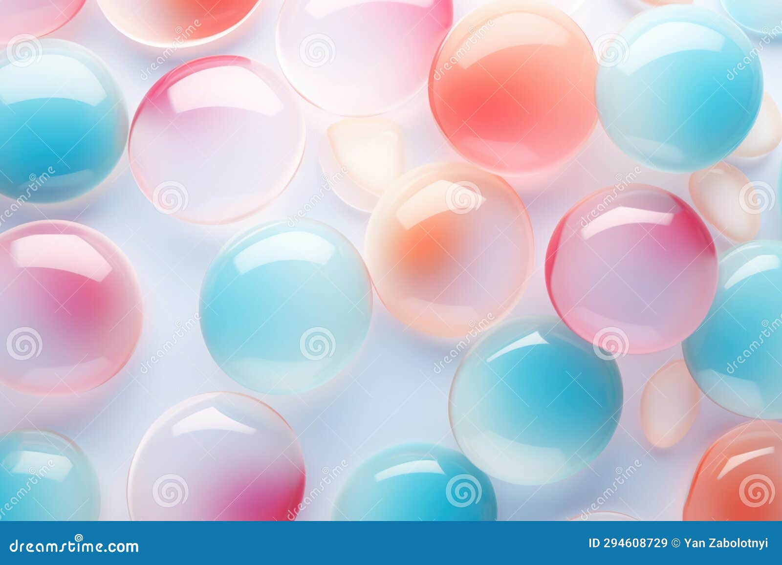 Soft Candies on a Gradient White Blue Background Stock Illustration ...