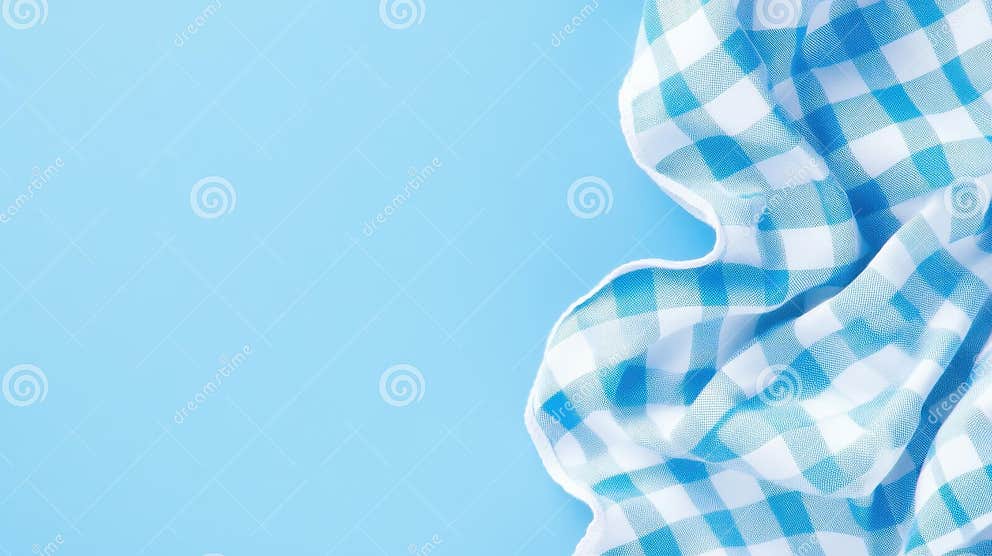 A Soft Checkered Cloth Framed by a White Border, Adding a Subtle Touch ...