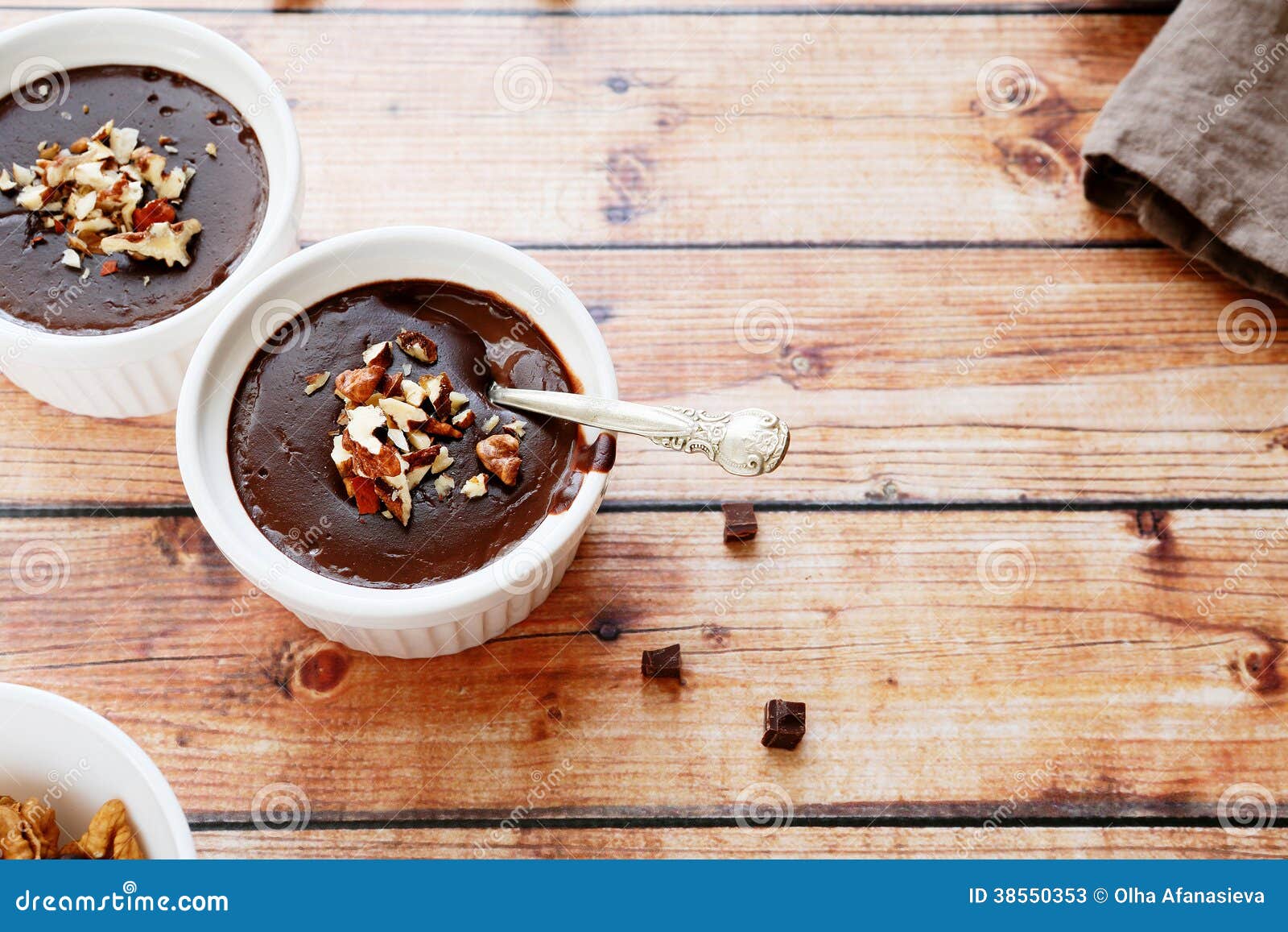 Soft chocolate pudding stock image. Image of eating, cuisine - 38550353