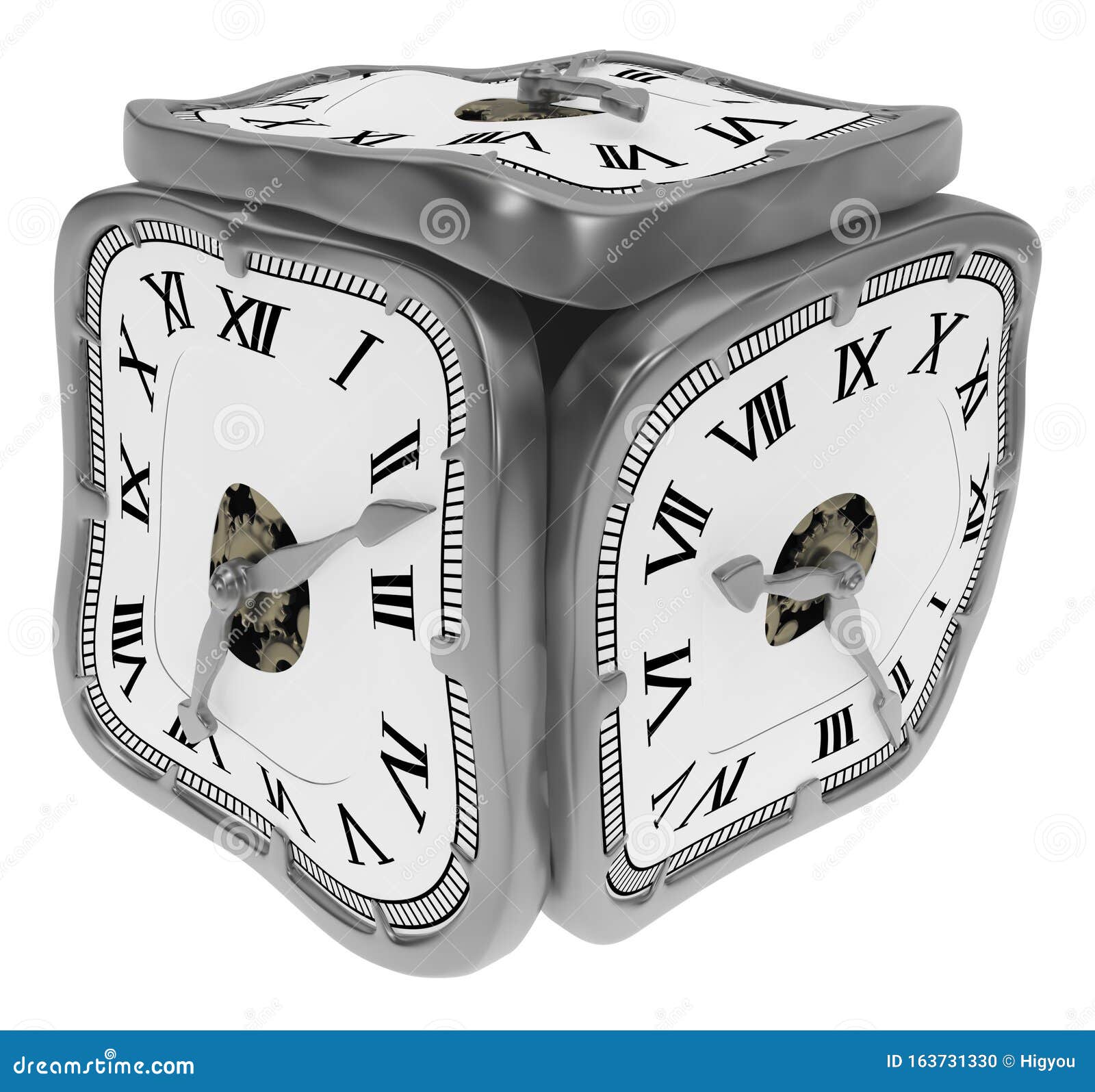 Soft Clock, Square Box stock illustration. Illustration of isolated ...