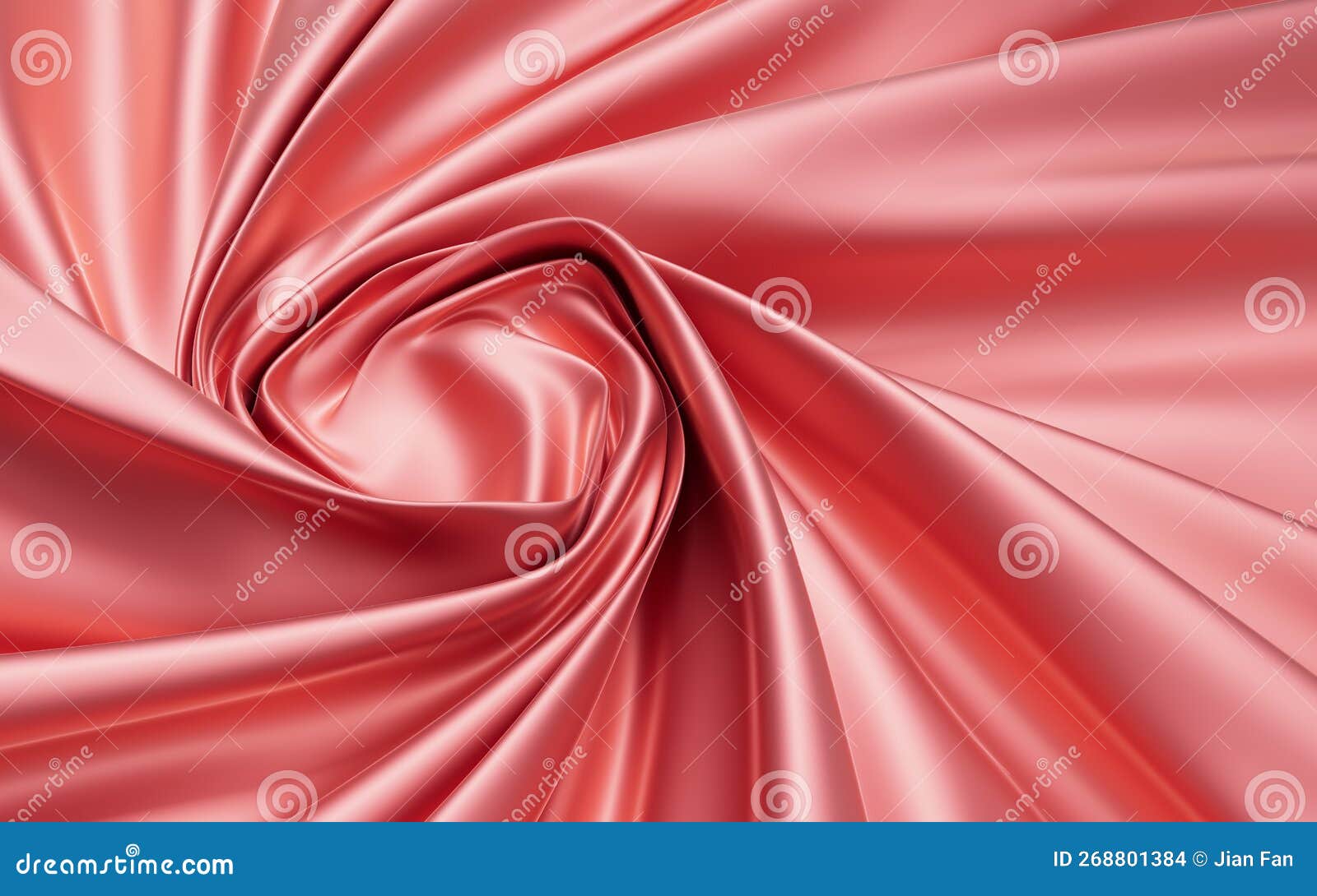 Soft Cloth with Rotating Shape, 3d Rendering Stock Illustration ...