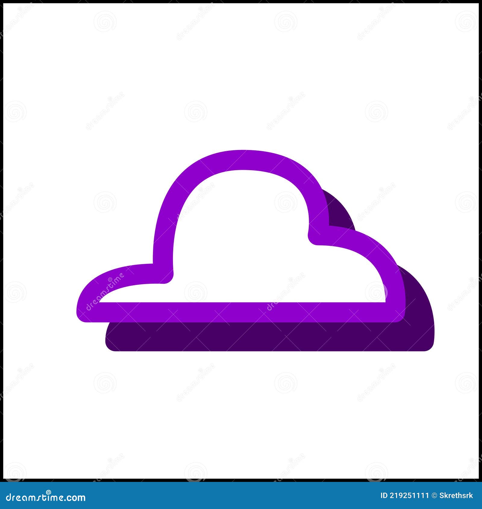 Soft Cloud Icon in Flat Design 08 Stock Vector - Illustration of vector ...