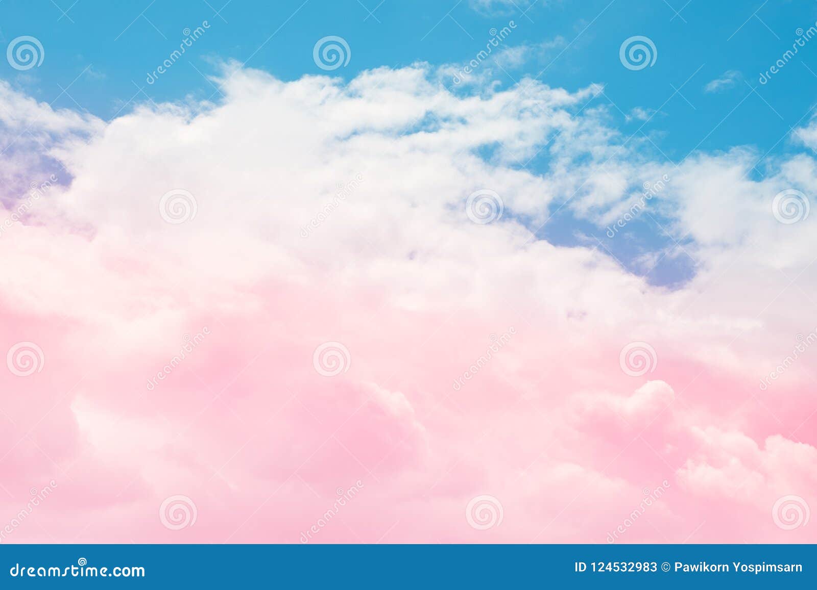 Soft Cloud and Sky with Pastel Gradient Color Stock Image - Image of ...