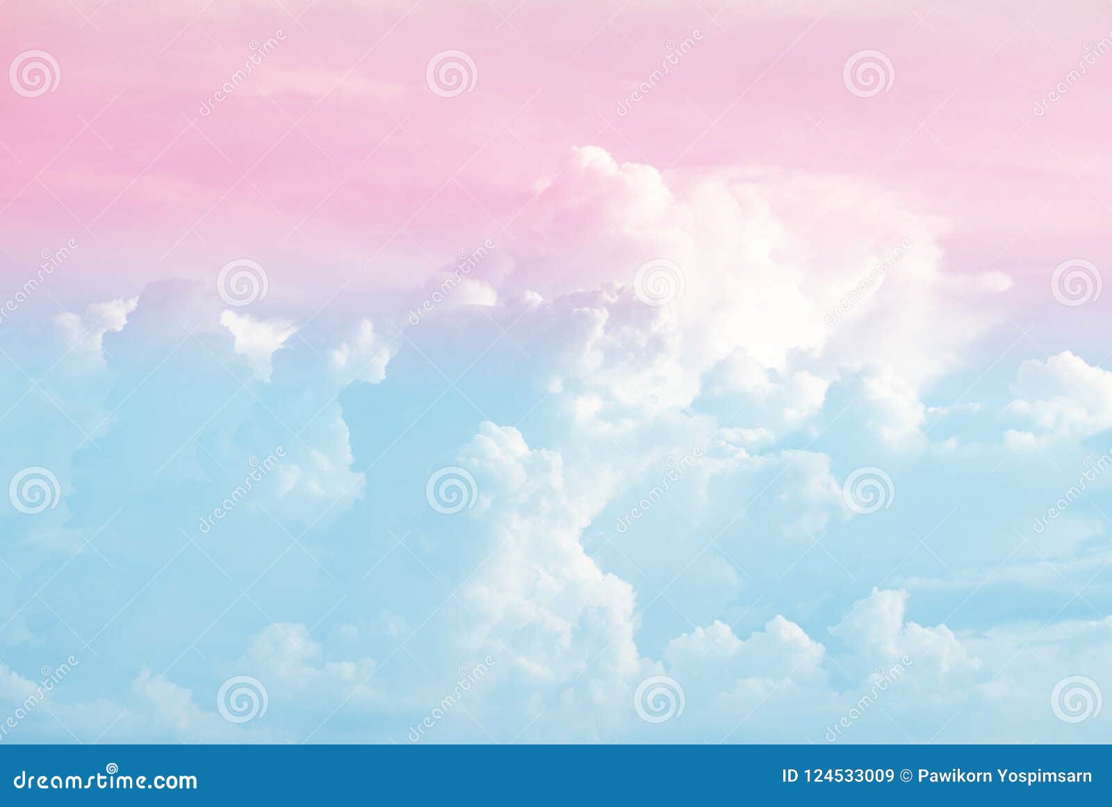 Soft Cloud and Sky with Pastel Gradient Color Stock Image - Image of ...