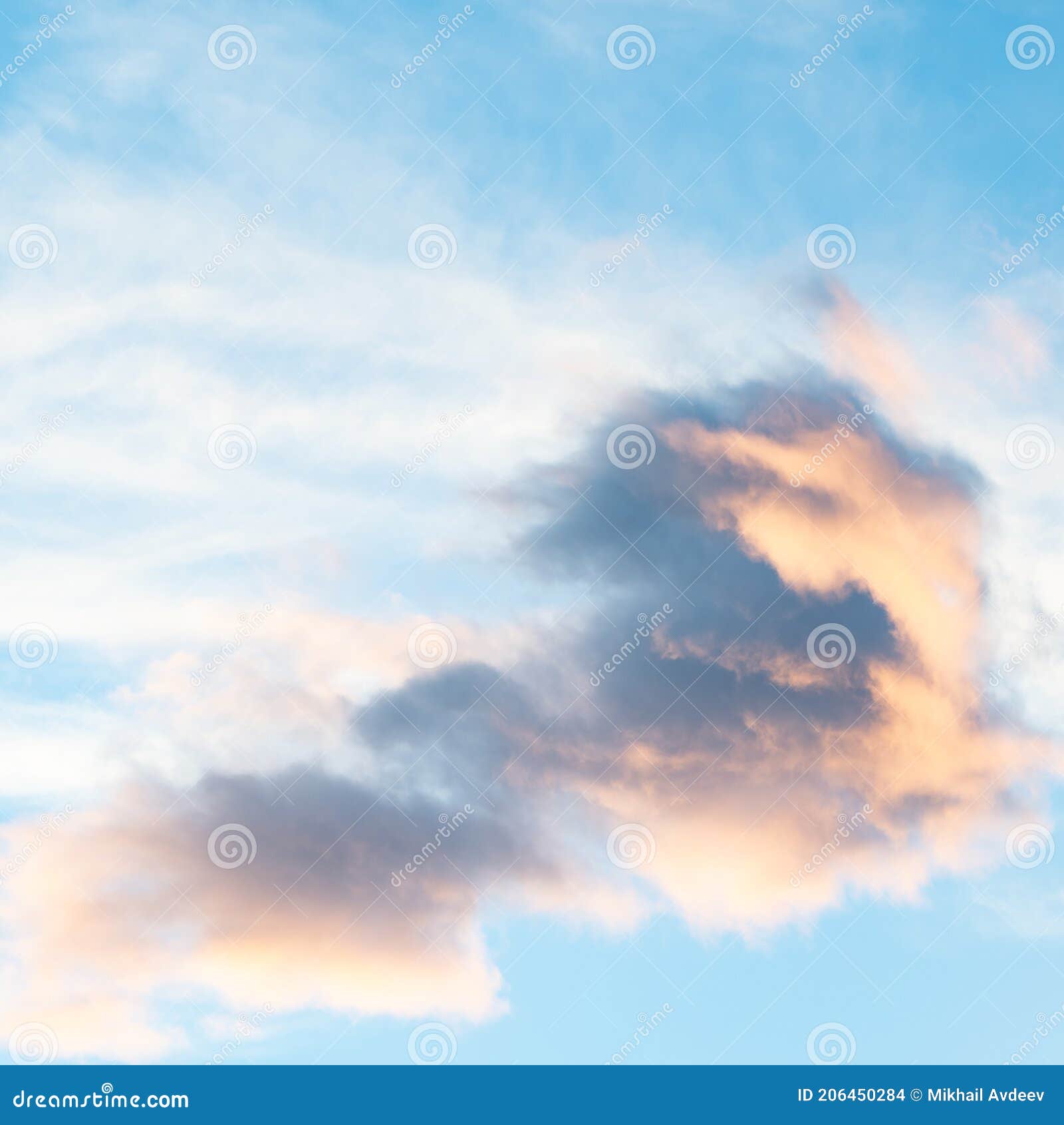 Soft Cloud Texture on Blue Sky Stock Photo - Image of idyllic, cumulus ...