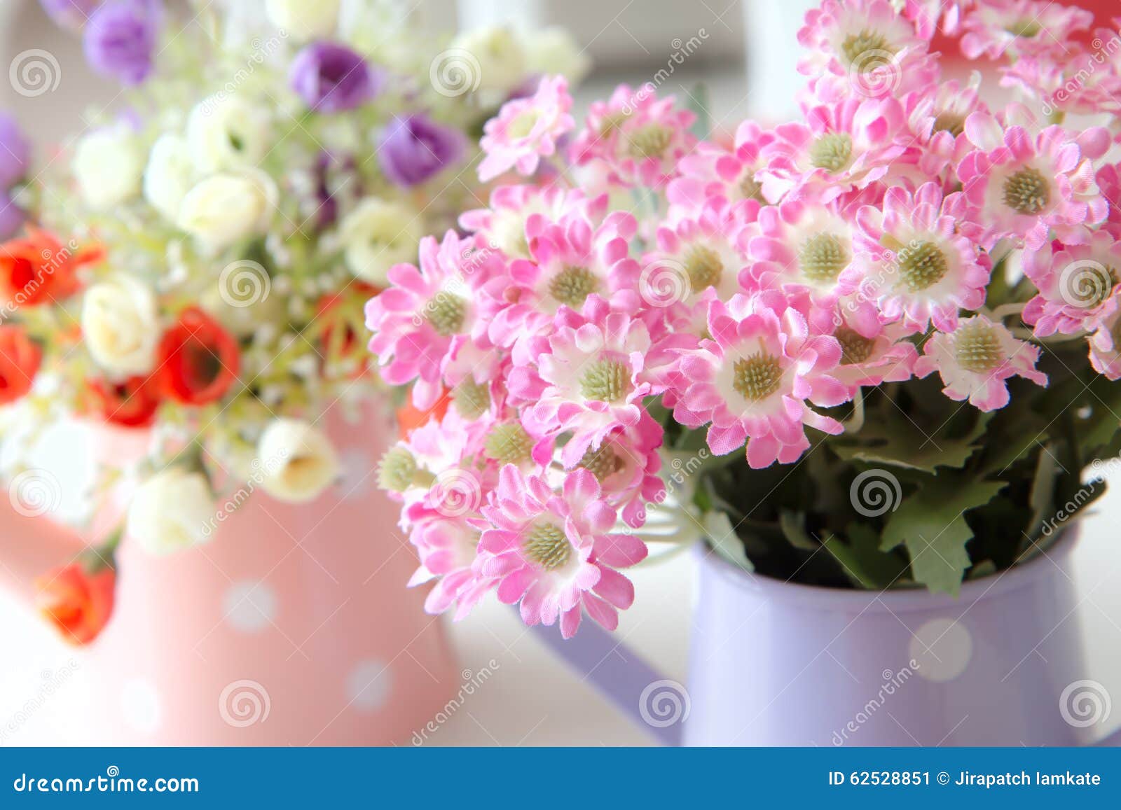 Soft Color Artificial Flowers Stock Image - Image of soft, design: 62528851