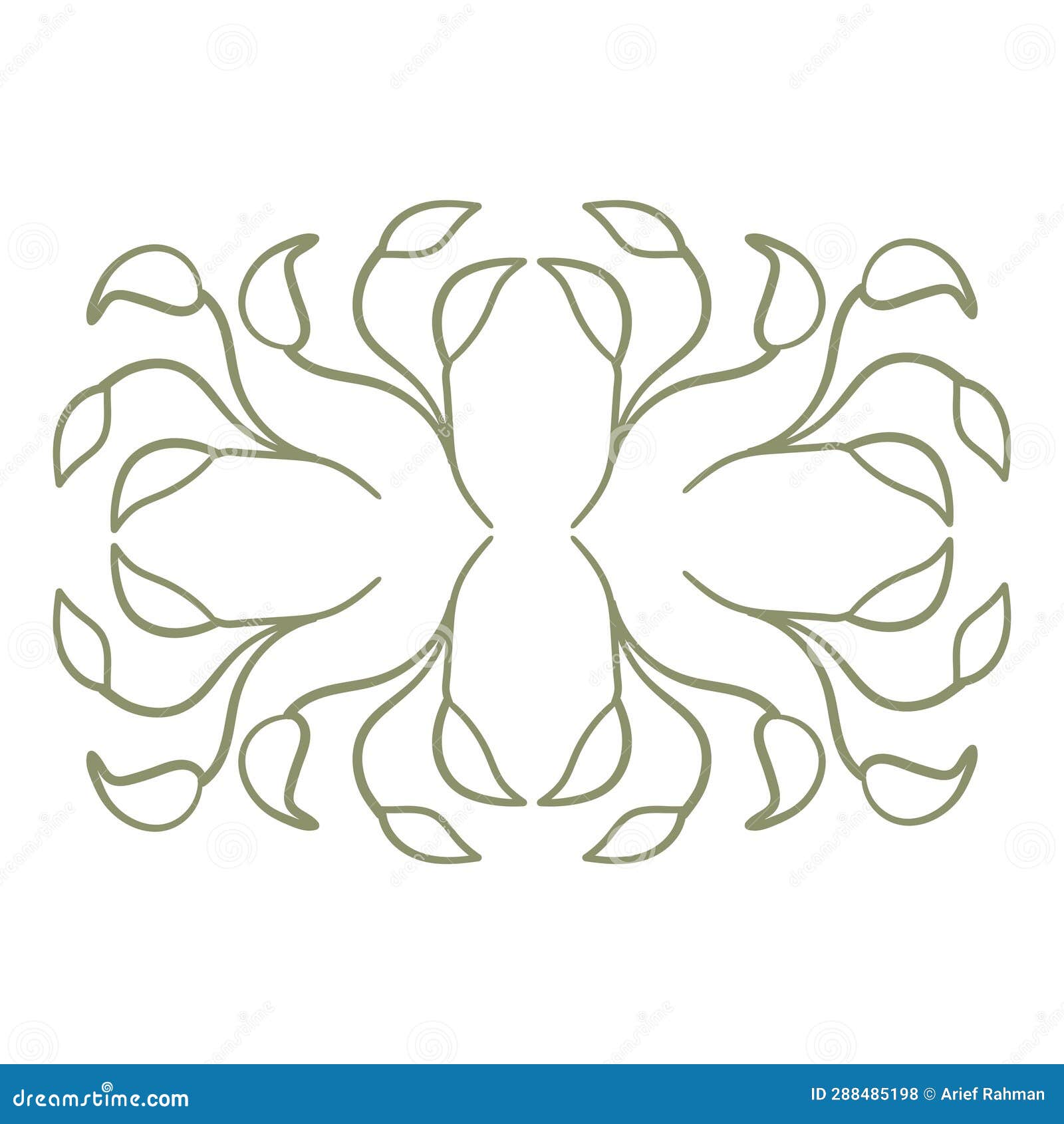Soft Color Floral Leave Design Element Stock Vector - Illustration of ...