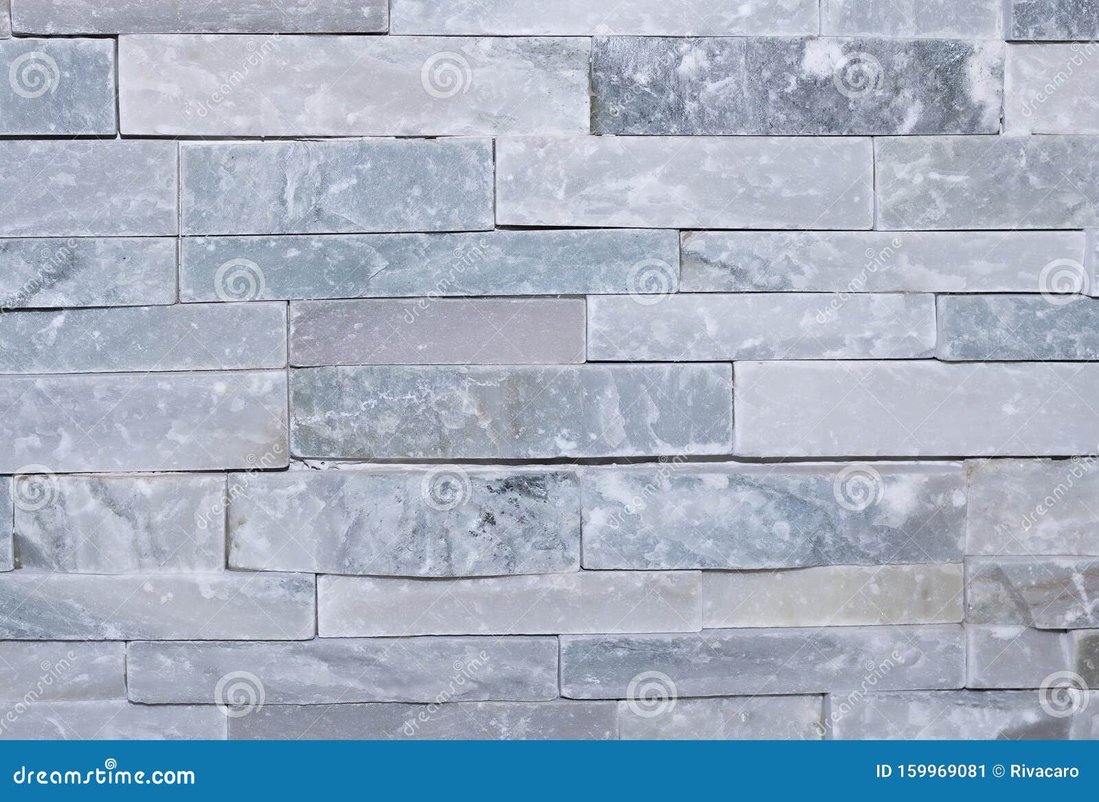 Soft Color Light Wall Made of Stones Stock Image - Image of blue, large ...