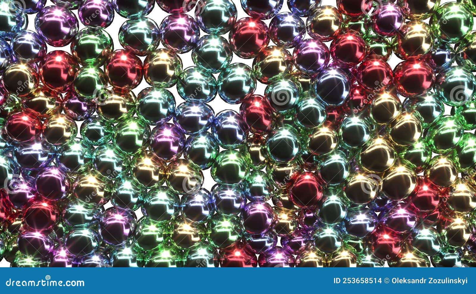 Soft Color Metal Spheres Fluid Art Intro 3d Stock Illustration ...