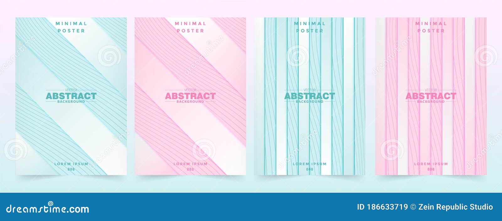 Soft Color Minimal Cover Designs Stock Vector - Illustration of future ...