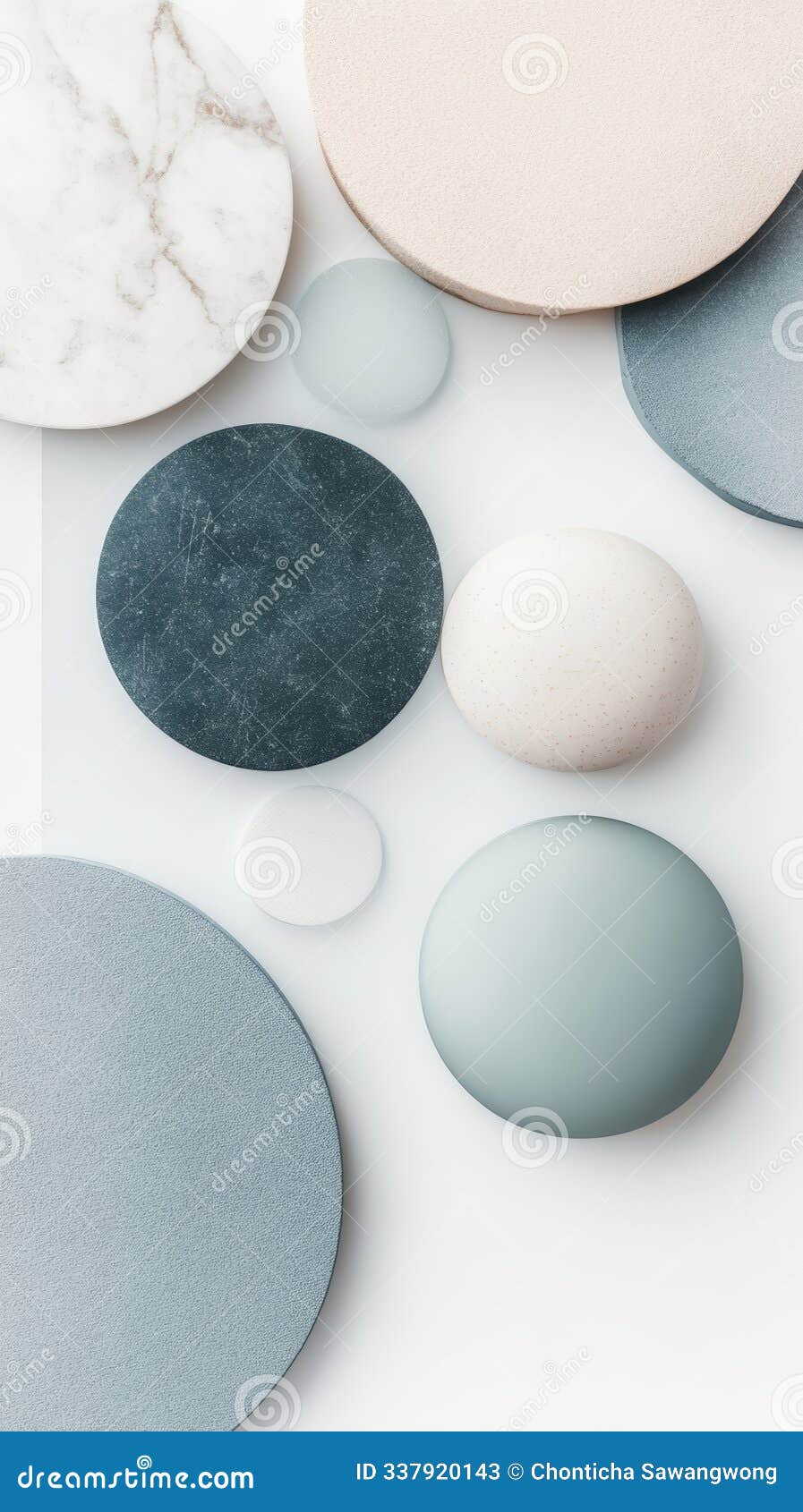 Soft Color Palette of Circular Shapes Creates a Serene and Modern ...